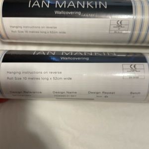 Ian Mankin | Accents | 5 Rolls Ian Mankin Wallpaper In Ticking Sky ...